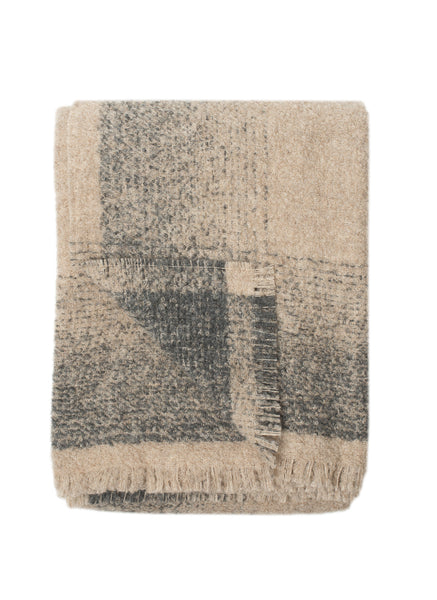 Whitehorse Throw Oatmeal & Charcoal Border – Shop Linen Way